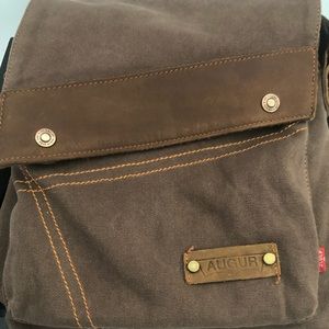 Augur | Bags | Augur Leather Canvas Boho Bag | Poshmark